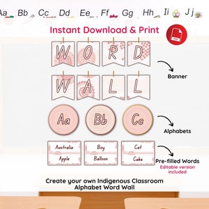 Indigenous Alphabet Word Wall Alphabet Learning Indigenous Classroom ...