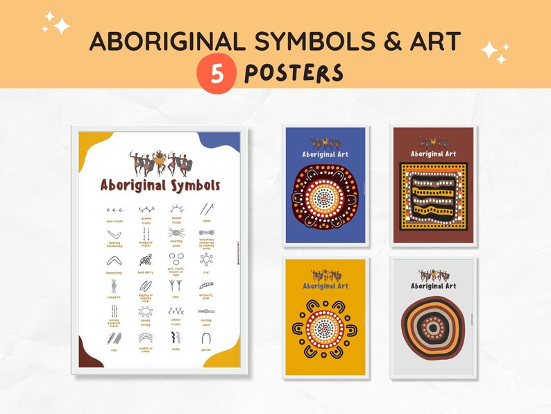 Indigenous Australian Aboriginal Symbol Poster Classroom Display Dot ...