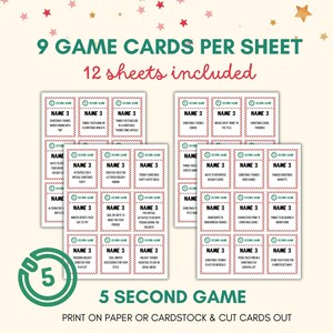 Christmas 5 Second Game | Printable Christmas Game | Christmas Party ...