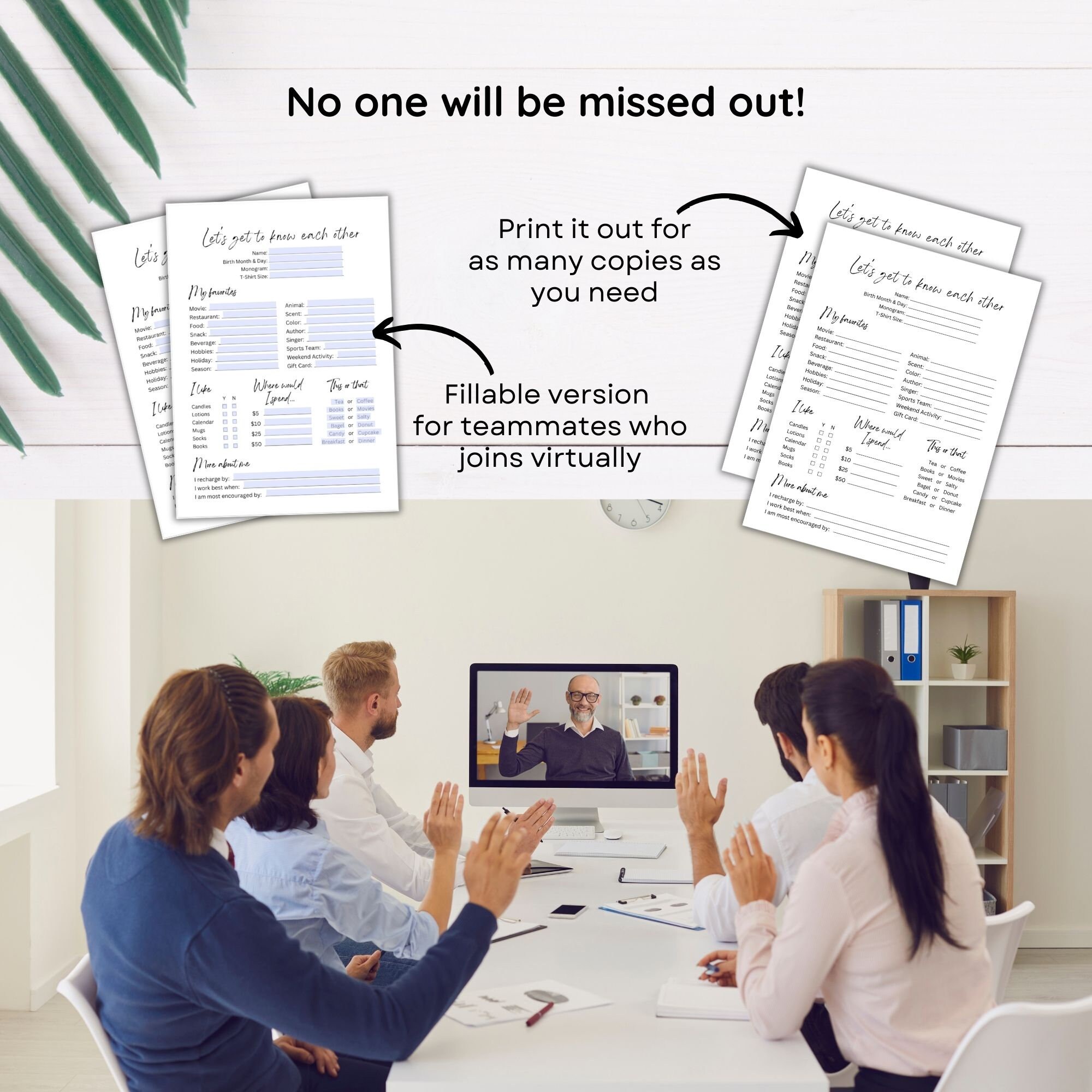 Get to Know You Question Coworker Questions Printable Employee Favorite ...