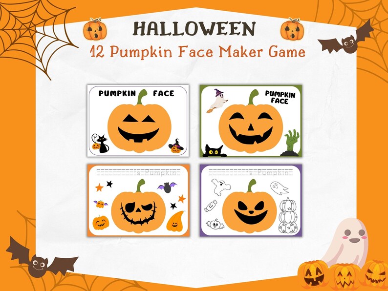 Build A Jack-o-lantern Activity Sheets Pumpkin Face Pumpkin Toddler ...