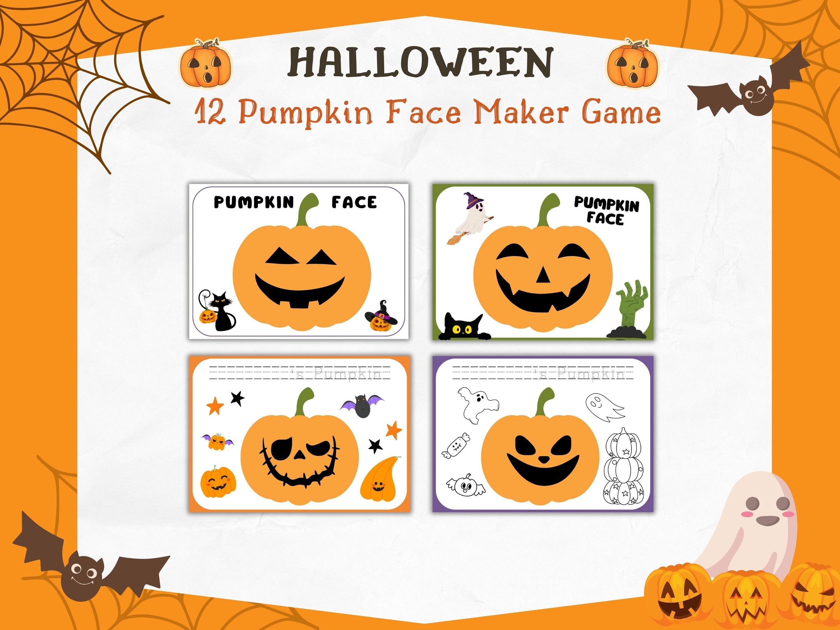 Build A Jack-o-lantern Activity Sheets Pumpkin Face Pumpkin Toddler ...
