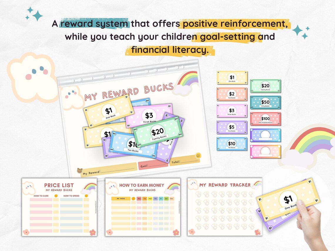 Editable Kids Reward Chart How to Earn Money Chore Chart for Kids ...