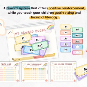 Editable Kids Reward Chart How to Earn Money Chore Chart for Kids ...