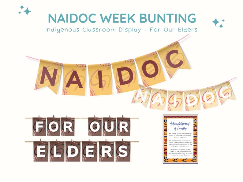 NAIDOC Week Bunting for Our Elders Aboriginal Art Indigenous Education ...
