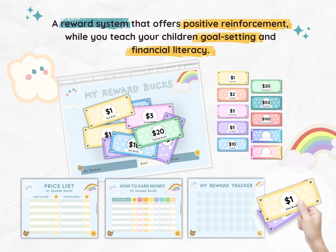 Editable Kids Reward Chart How to Earn Money Chore Chart for Kids ...