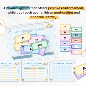 Editable Kids Reward Chart How to Earn Money Chore Chart for Kids ...