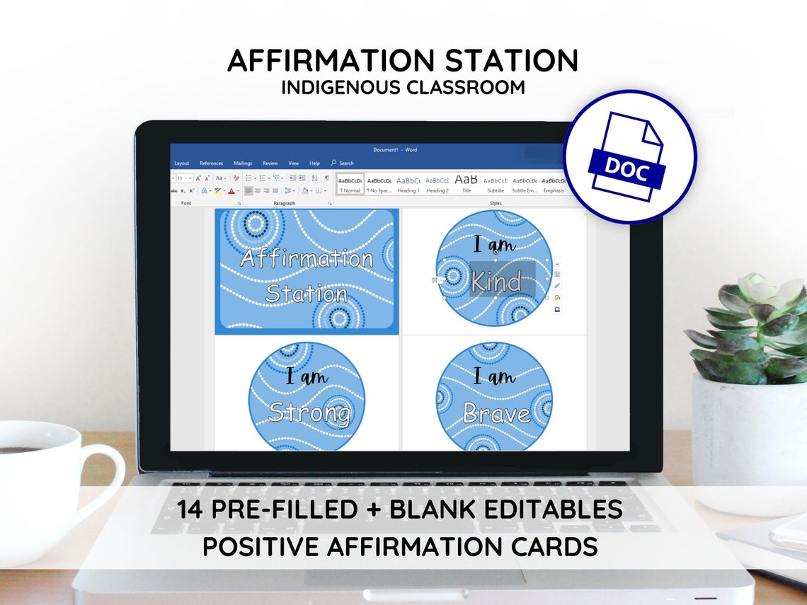 Indigenous Classroom Affirmation Station Decor (printable, Editable) - Etsy