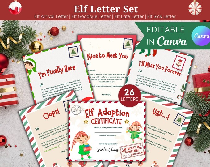 EDITABLE Elf Letters, Elf Welcome Letter, Elf Goodbye Letter, Elf Rules ...