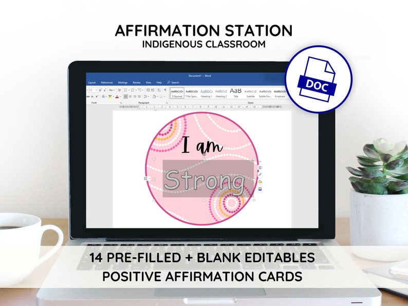 Indigenous Affirmation Station Decor, Aboriginal Classroom Printable ...