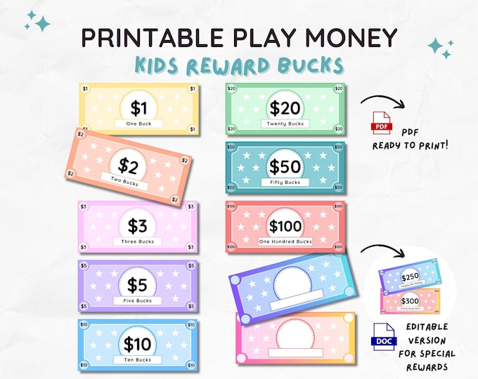 Mom Bucks, Chore Bucks, Behavior Bucks, Reward System, Dollars ...
