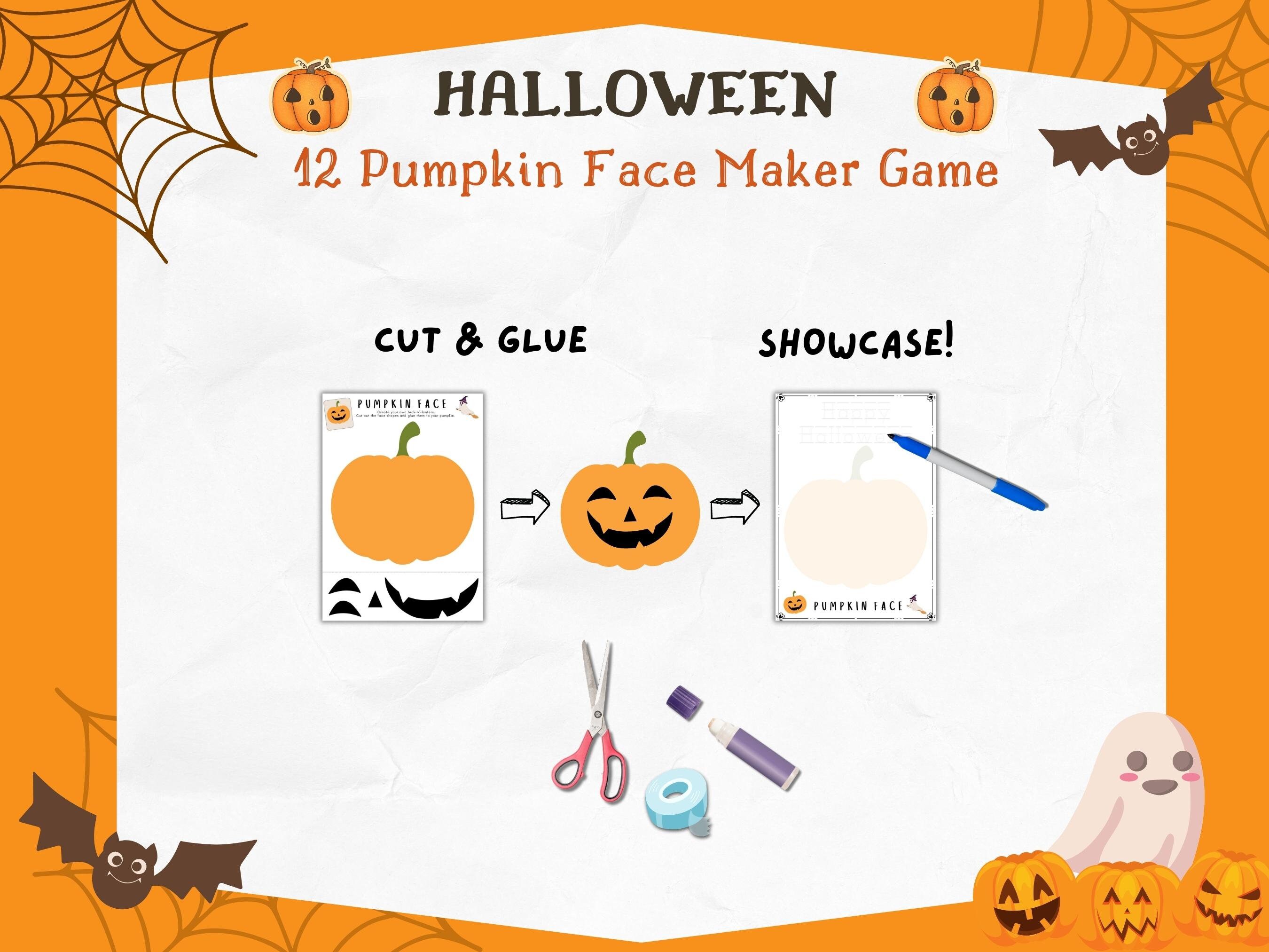 Build A Jack-o-lantern Activity Sheets Pumpkin Face Pumpkin Toddler ...