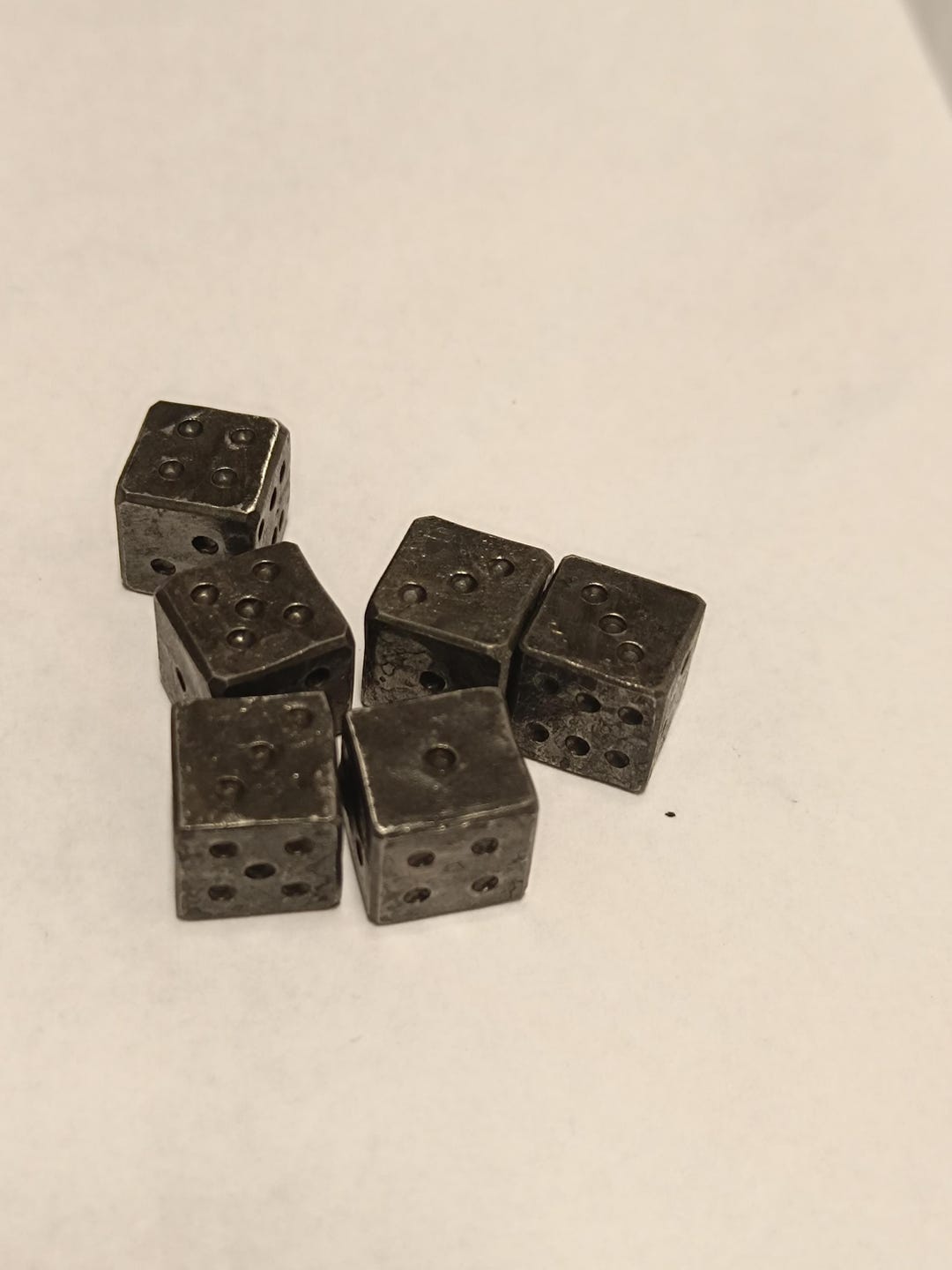 Hand Forged Iron Dice D6, Six of Set - Etsy