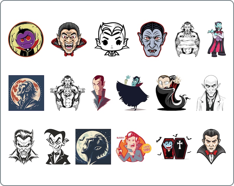 82 Vampire Svg Bundle, Dracula Clipart, Vampire Fangs, for Cricut ...