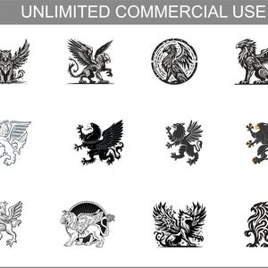 Griffin SVG Bundle - 48 Majestic Griffin Designs, Mythical Creature ...