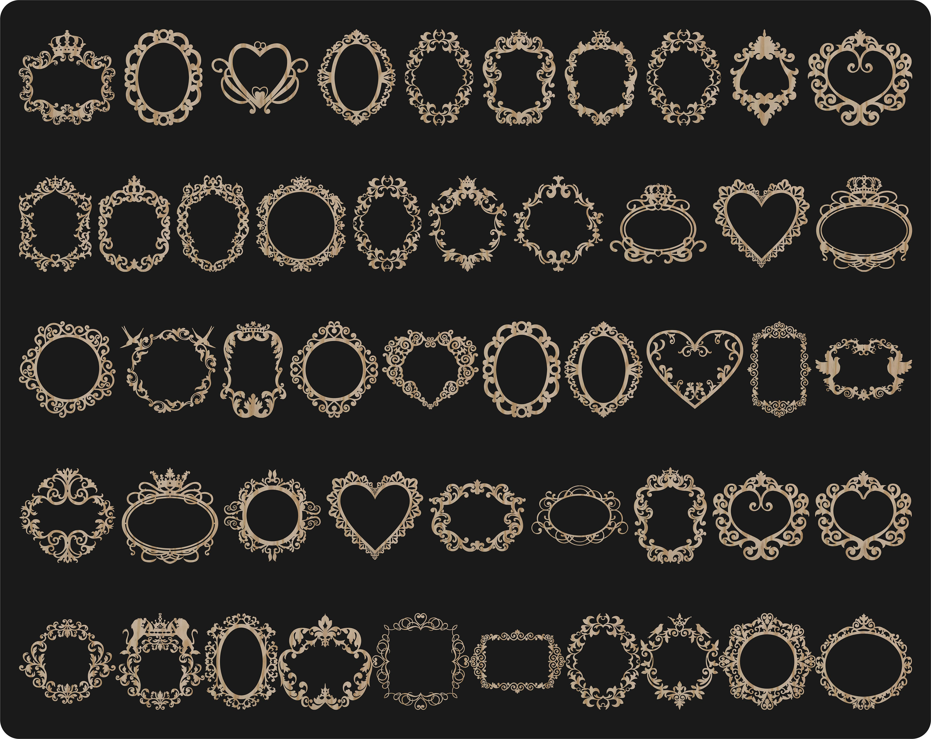 Vector Monogram Svg Bundle, Wedding Monogram, for Laser Cut Cnc Plasma ...