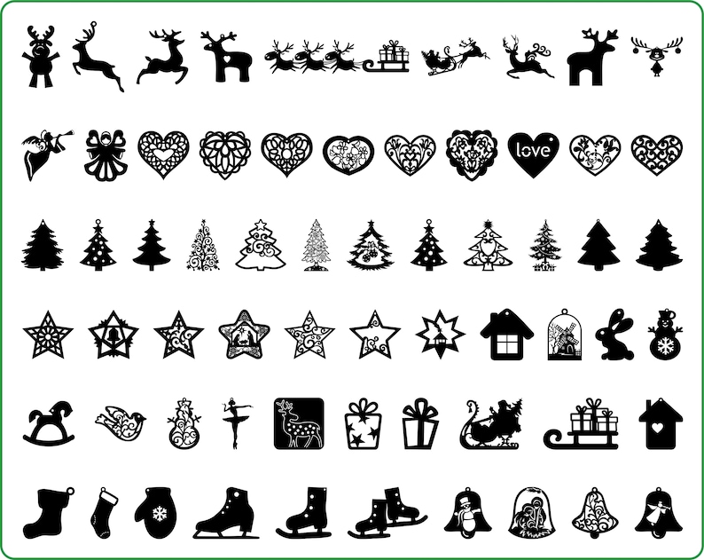 267 Christmas Ornament Svg Bundle Tree Ornament Svg File Christmas