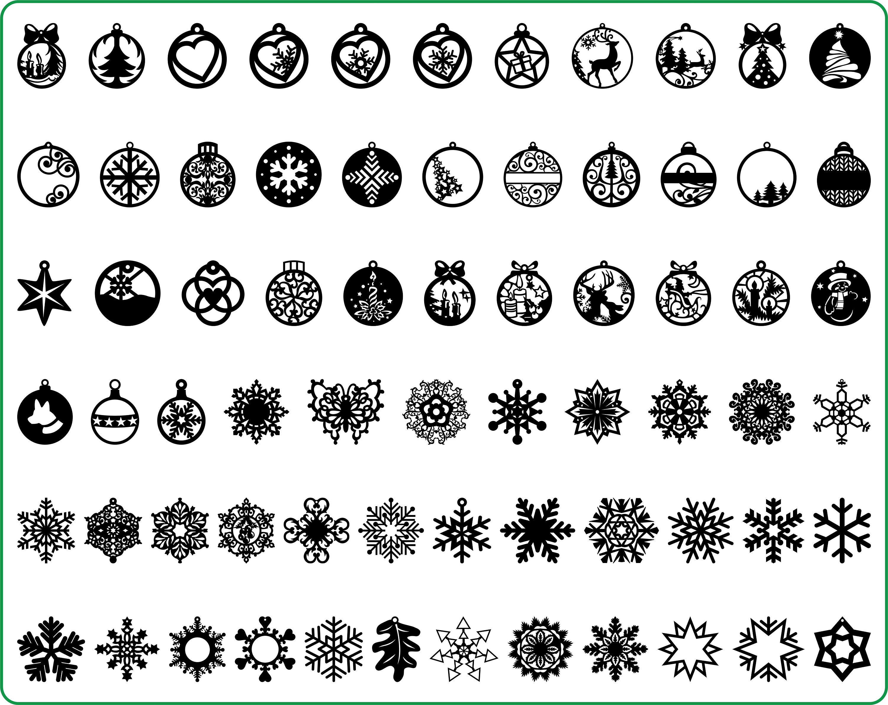 267 Christmas Ornament SVG Bundle, Tree Ornament SVG File, Christmas ...