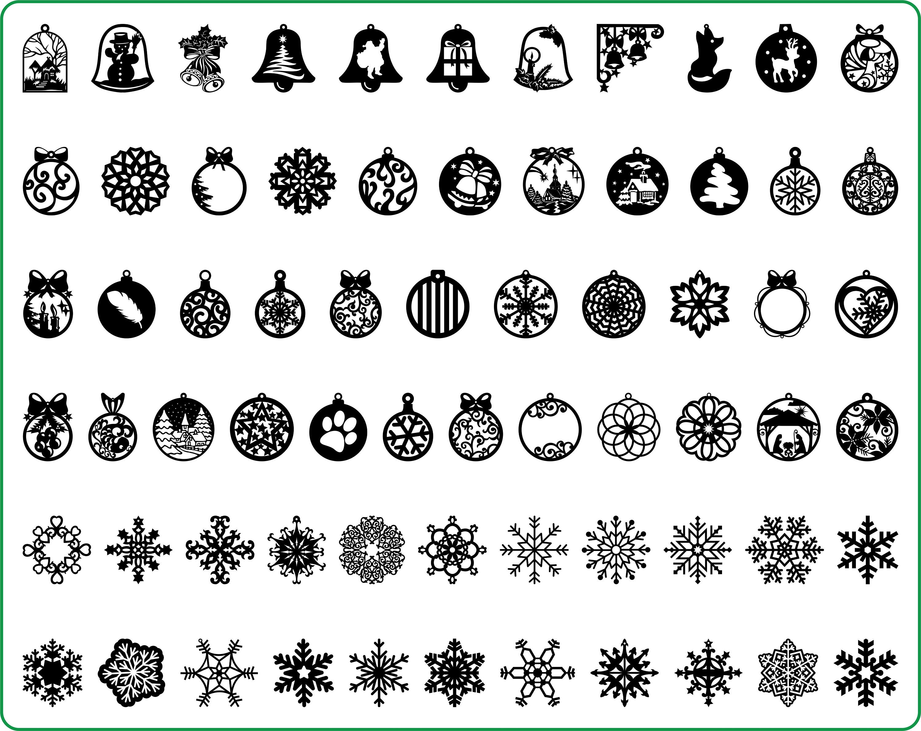 267 Christmas Ornament SVG Bundle, Tree Ornament SVG File, Christmas ...
