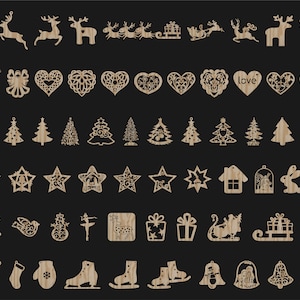 CNC Christmas Vector Files Bundle Vector Cdr Dxf Svg for Laser Cut Cnc ...
