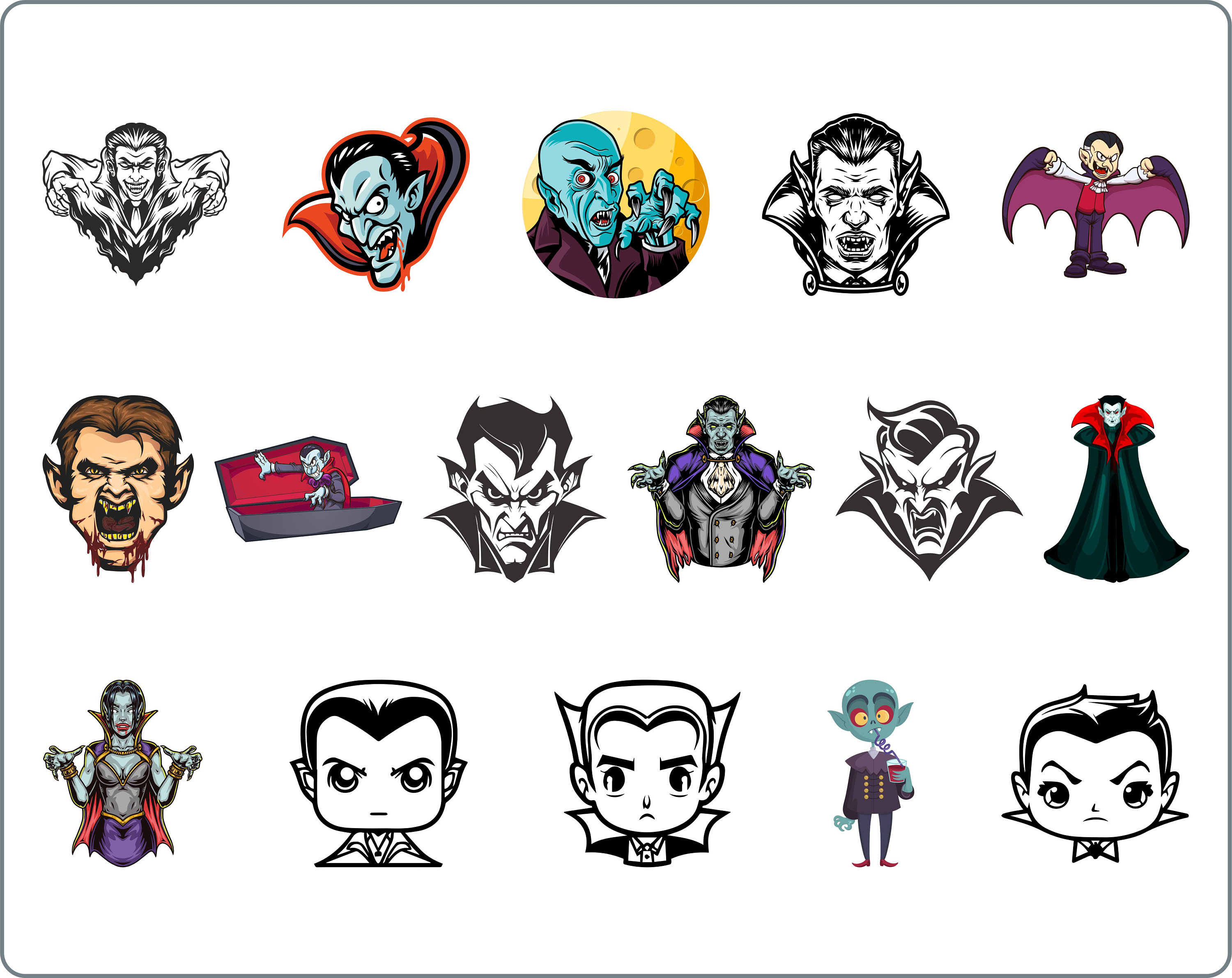 82 Vampire Svg Bundle, Dracula Clipart, Vampire Fangs, for Cricut ...