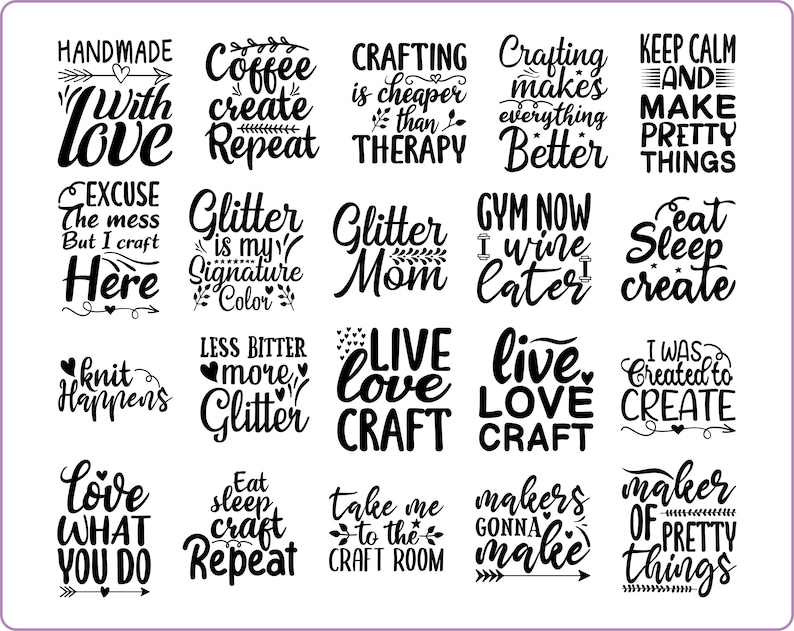 40 Crafting Quotes SVG Bundle, Crafter SVG, Hobbies SVG for Cricut ...