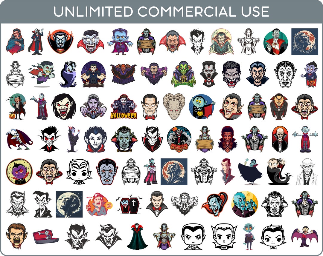 82 Vampire Svg Bundle, Dracula Clipart, Vampire Fangs, for Cricut ...