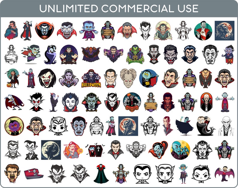 82 Vampire Svg Bundle, Dracula Clipart, Vampire Fangs, for Cricut ...