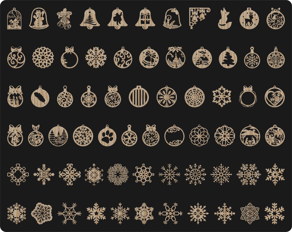 CNC Christmas Vector Files Bundle Vector Cdr Dxf Svg for Laser Cut Cnc ...