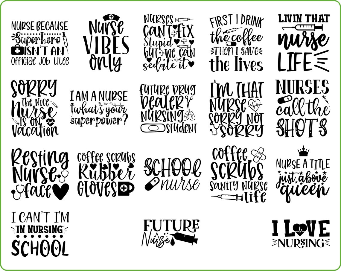 42 Nurse Quotes SVG Bundle, Nursing SVG, School Nurse Svg, Medical SVG ...