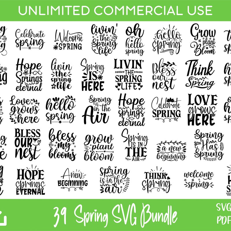 Spring Svg - Etsy