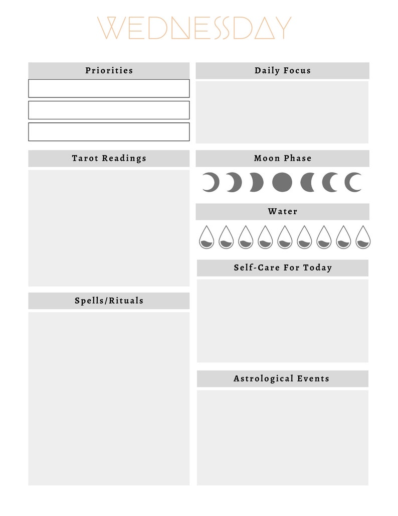 Witchy Planner, Spellbook, Witchy Dark Mode Digital Undated Planner ...