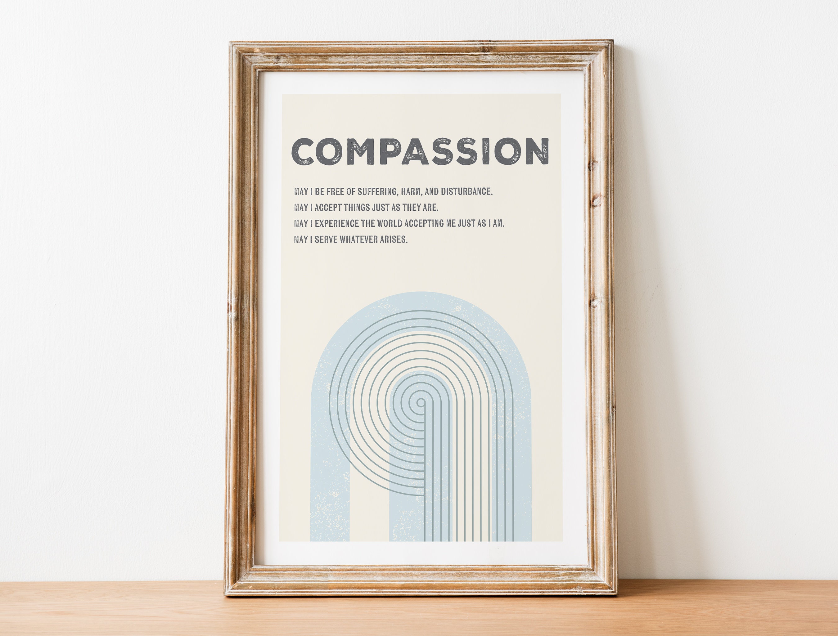 COMPASSION Wall Art Print Mindfulness Meditation Prayer - Etsy