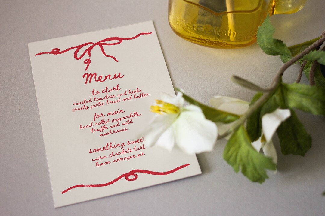 Menu | Hand Written and Drawn | Funky | Editable Template Menu| Quirky ...