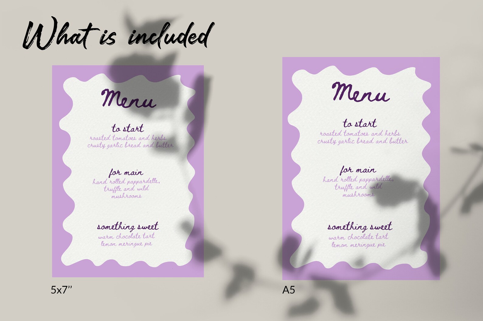 MENU | Hand Written and Drawn | Funky | Editable Template Menu| Quirky ...