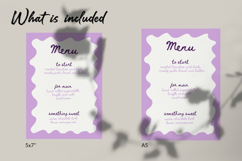 MENU | Hand Written and Drawn | Funky | Editable Template Menu| Quirky ...