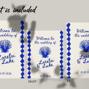 Welcome Sign Template | Wedding | Shellfish | Bridal Shower Sign ...