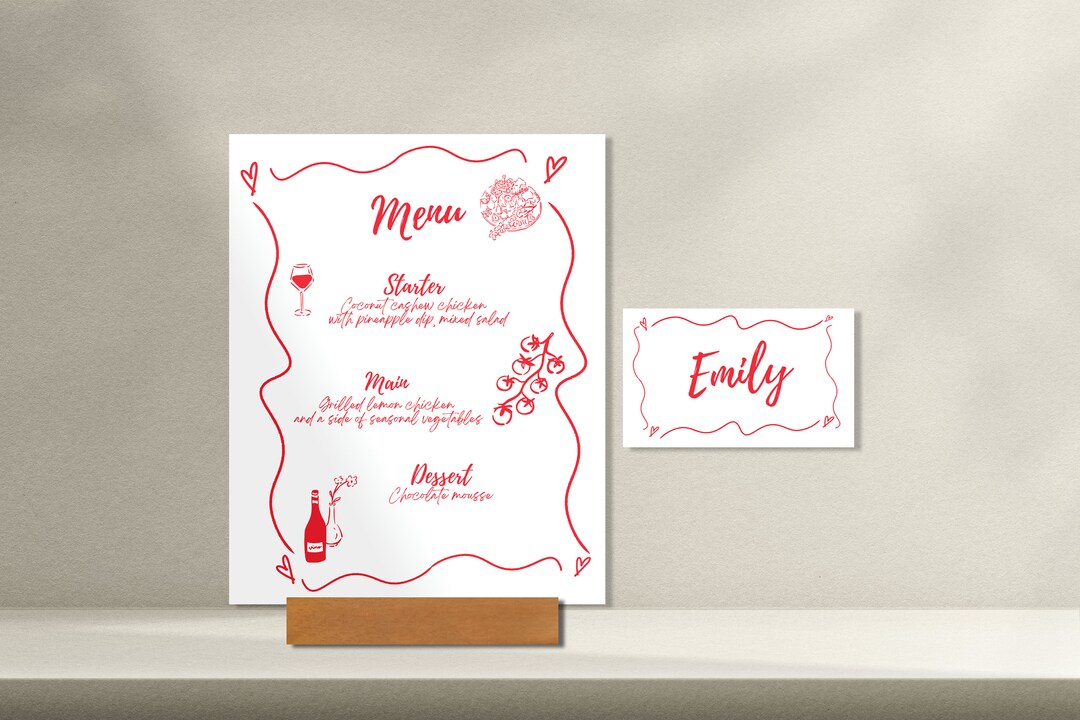 Bar, Drink Menu Template | Hand Drawn & Handwritten Scribble ...