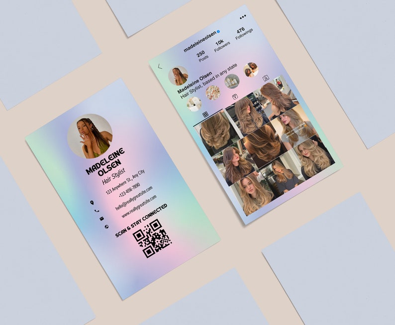 Instagram Business Card Canva Template Digital Design - Etsy