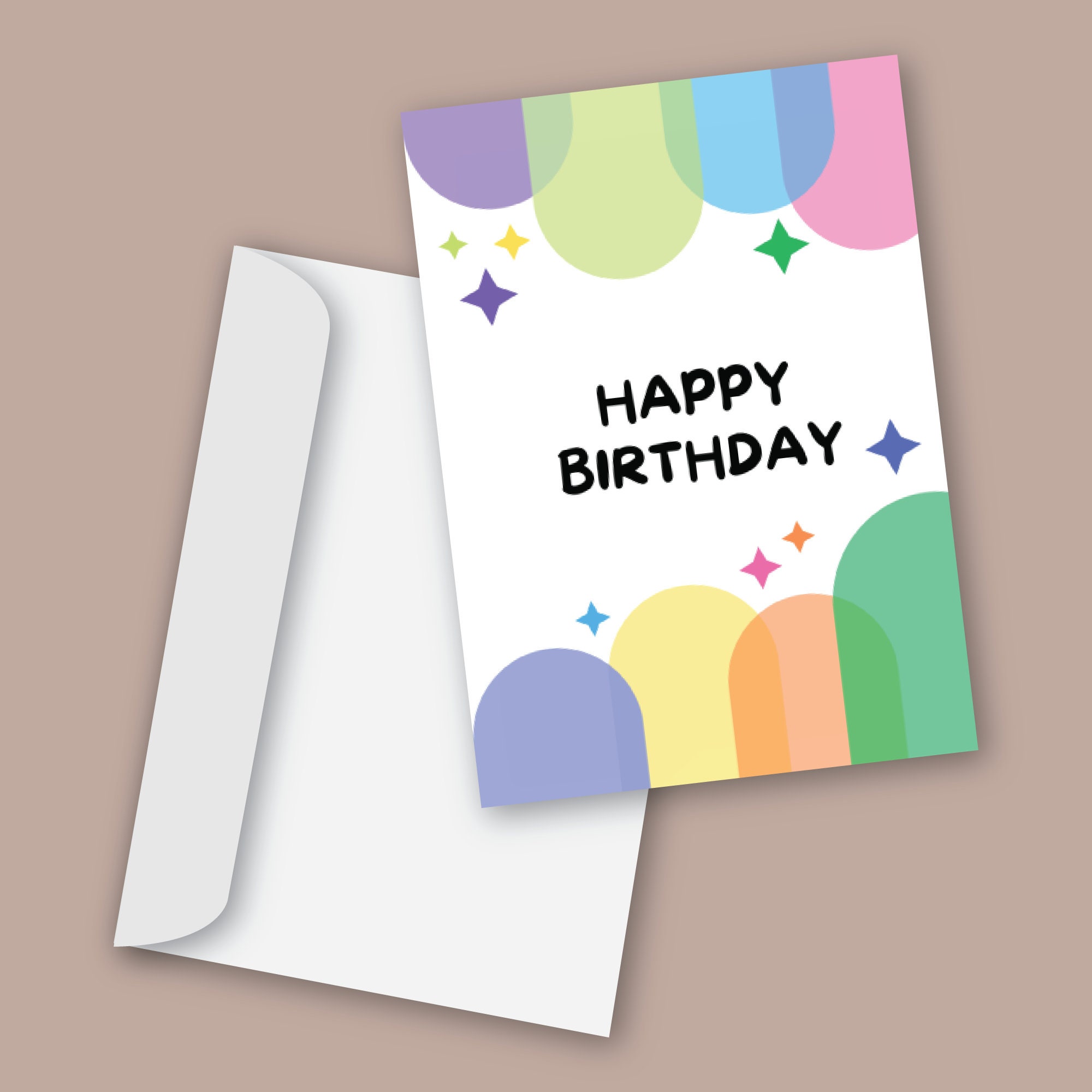 Printable Birthday Card, Happy Birthday Card, Digital Download ...