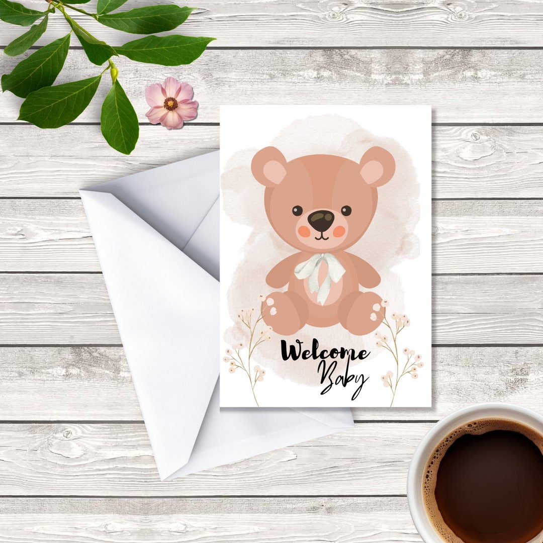 Welcome Baby Card, Digital Download, Welcome Card, Printable Card ...