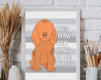 DOGS LEAVE Paw Prints on Your Heart Instant Download Png - Etsy