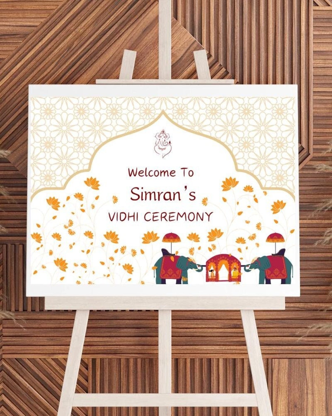 Digital File Welcome Sign Indian Wedding Haldi Vidhi Pithi Indian ...