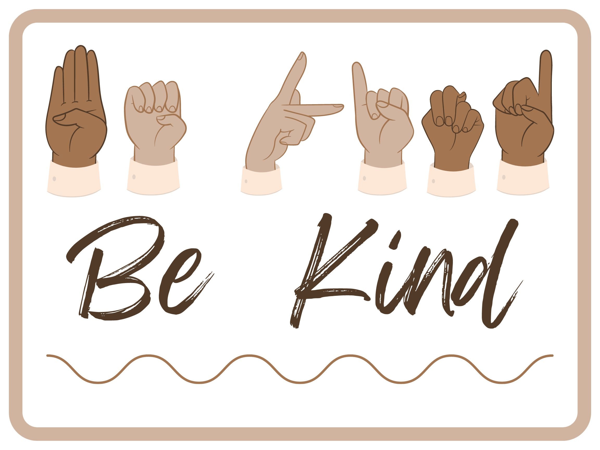 Be Kind Classroom Sign - Etsy