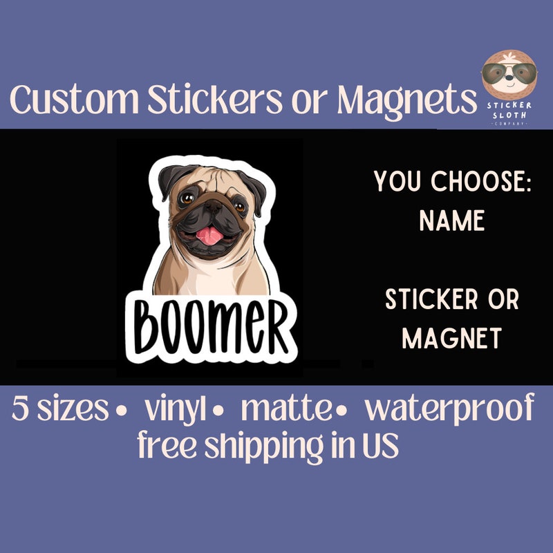 Pug Magnet - Etsy
