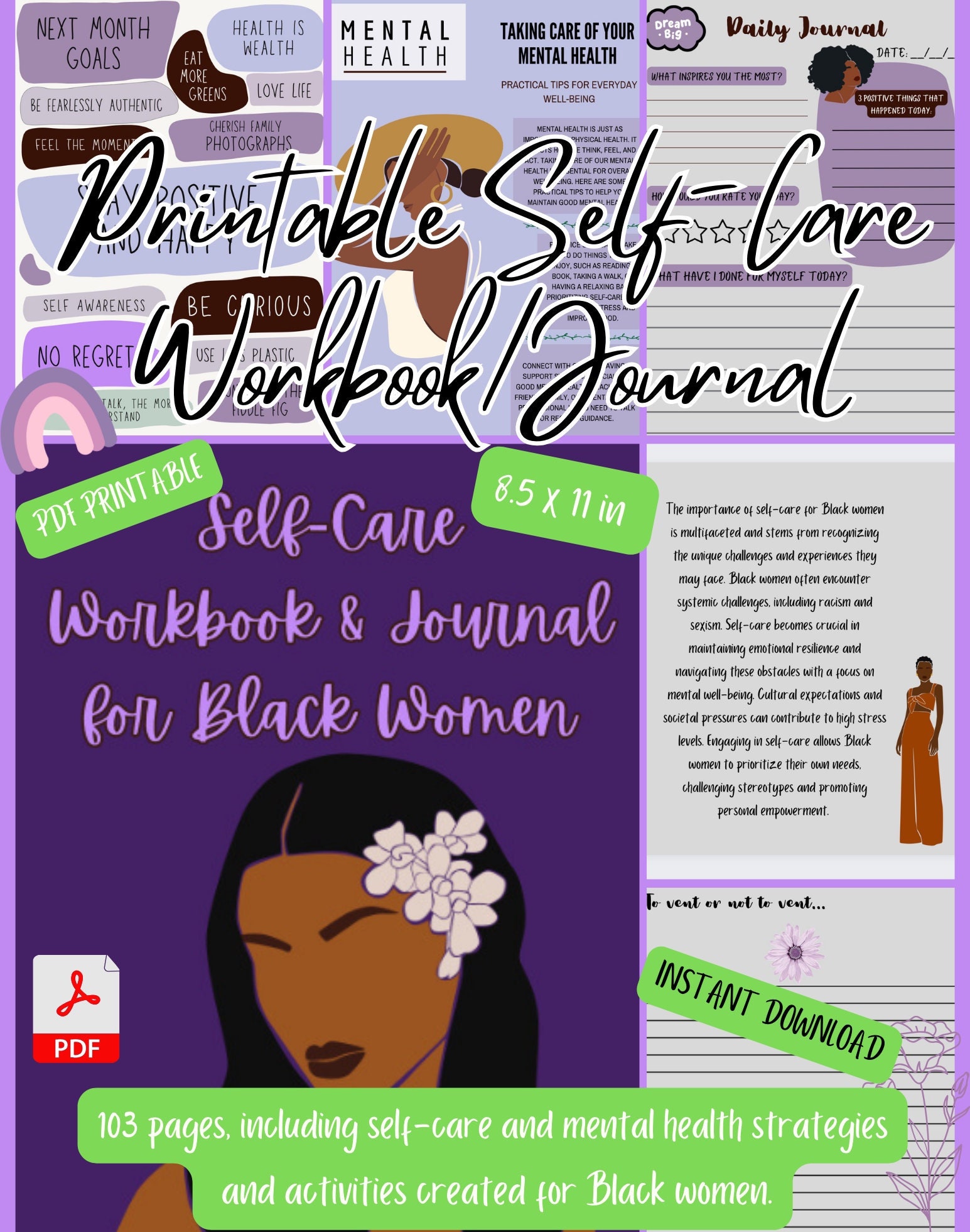 Self-care Workbook and Journal for Black Women With Mental Health ...