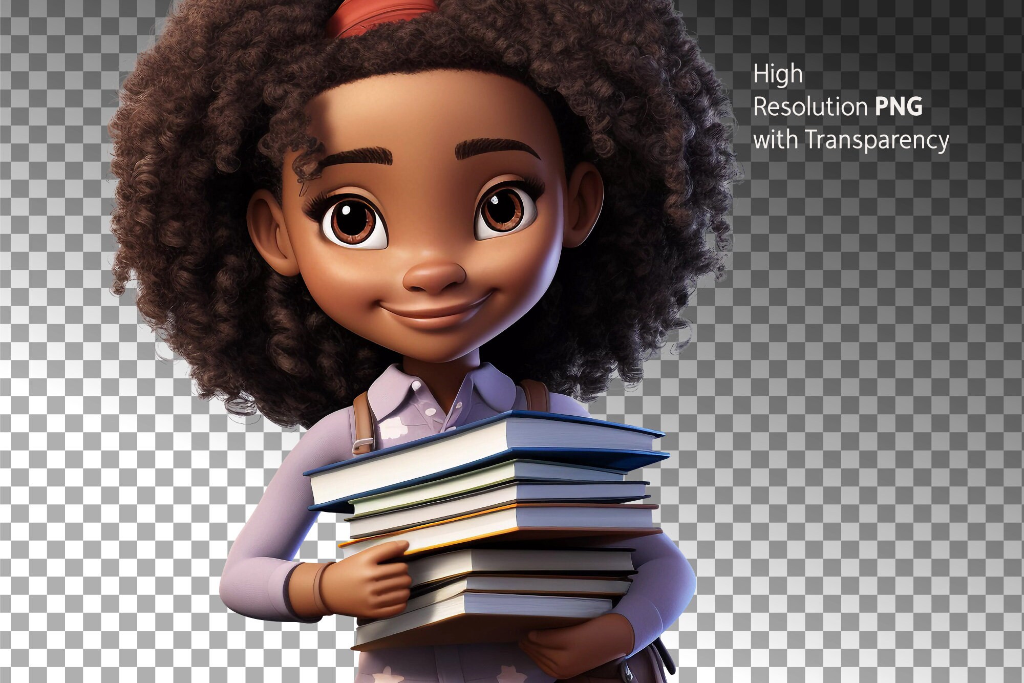 Children With Books · 3D Cartoon-style - Etsy