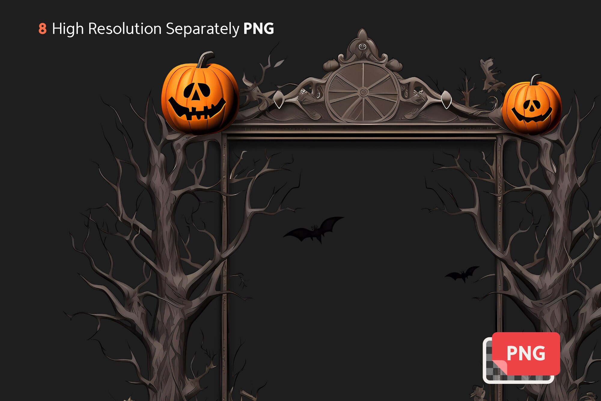 Terrifying Halloween Frames Set - Etsy