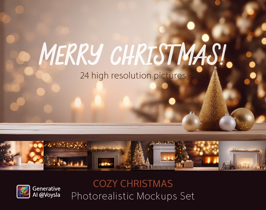 Cozy Christmas Backgrounds Set - Etsy