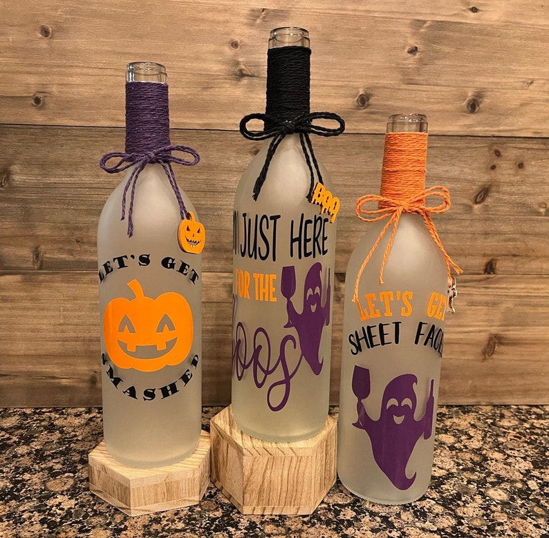 Halloween Themed Decor/wine Bottle Light/fairy Lights/wine Bottle Decor ...